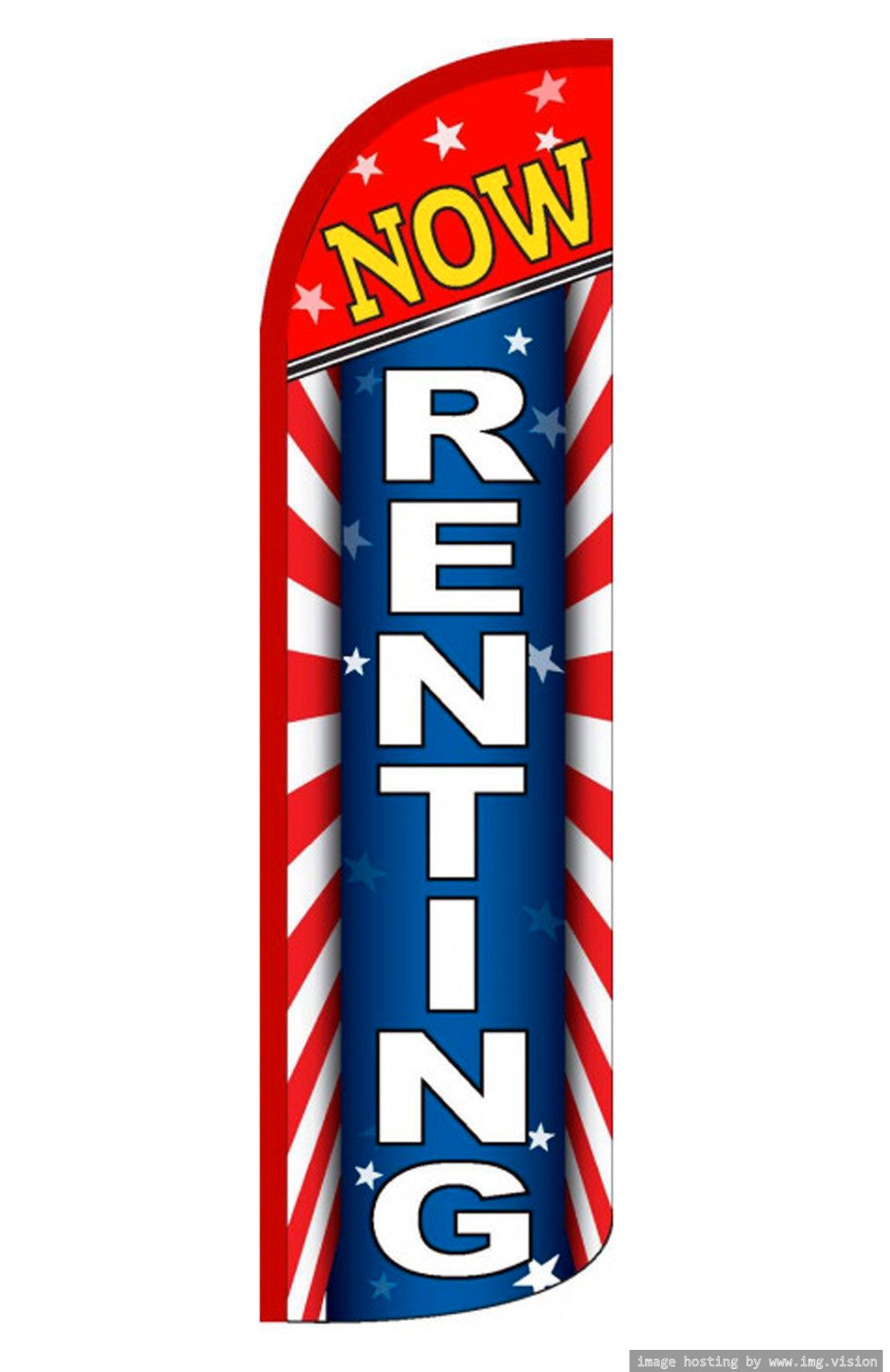 Now Renting Windless flag Without Pole Advertisement /Business Flags ...