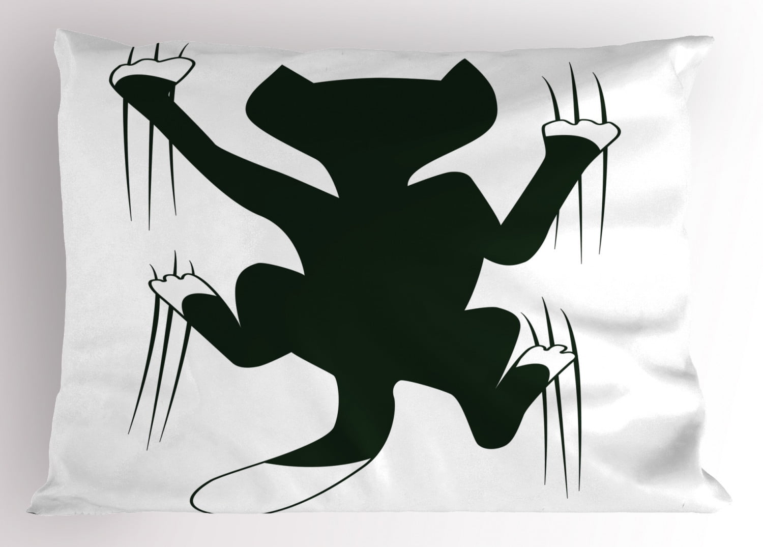 Modern Pillow Sham Cat Scratching the Wall Cute Animal Funny Kitty Pet ...