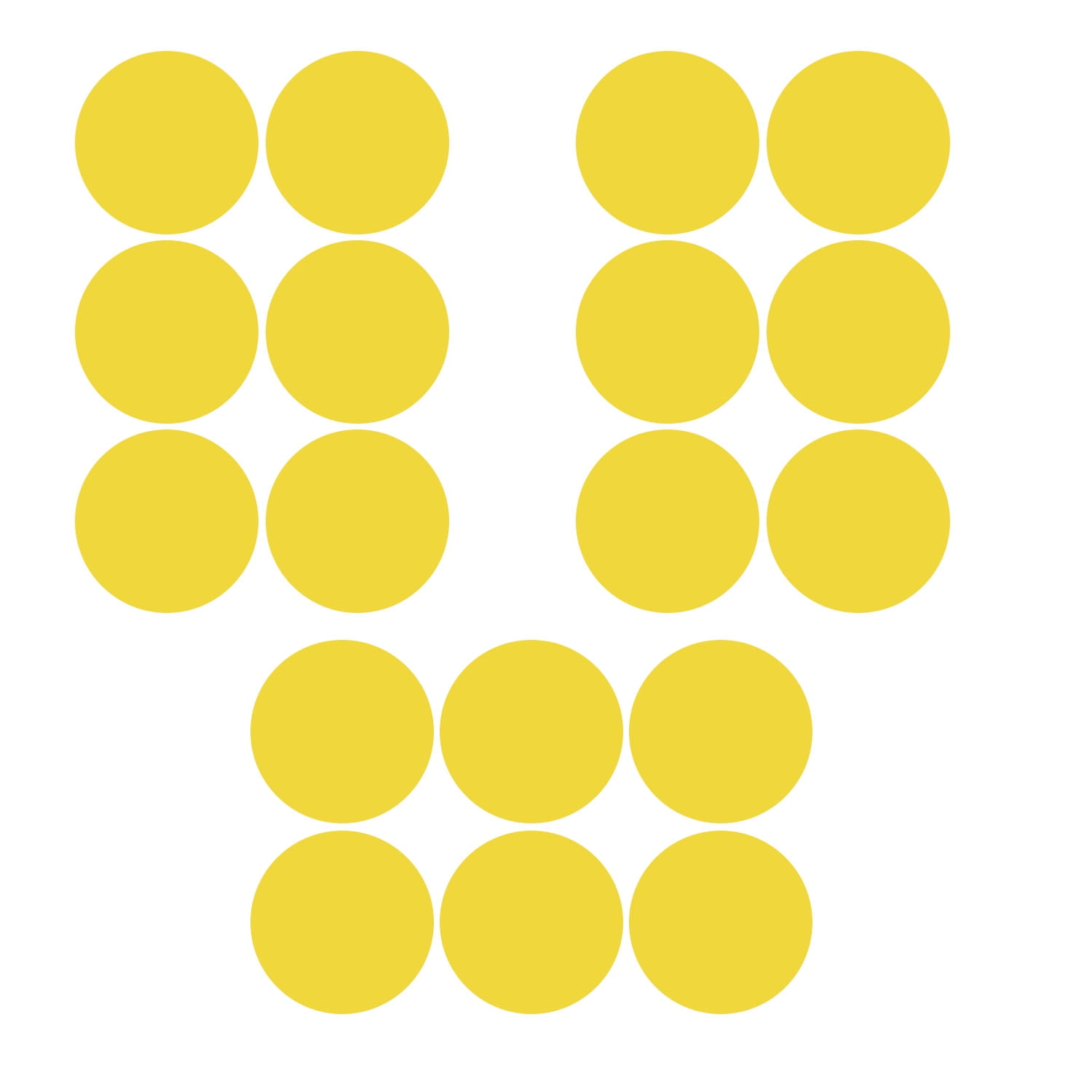 LiteMark 3.5 Inch Yellow Vinyl Removable Dot Classroom Floors & Walls ...