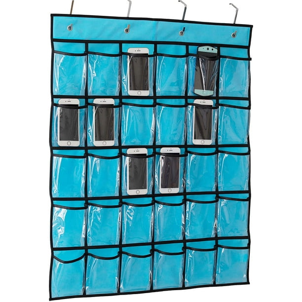 MISSLO Classroom Pocket Chart Holder 30 Clear Pockets for Hanging Cell ...