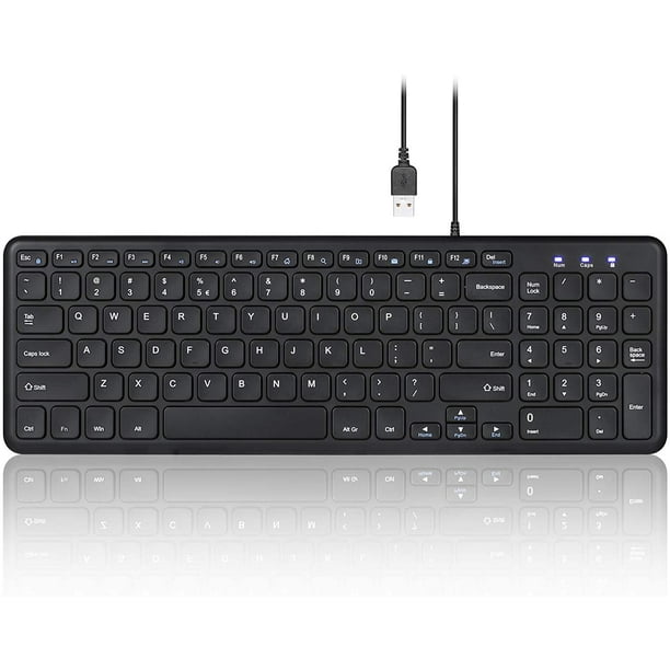 Perixx PERIBOARD-213U Wireless Compact Chiclet Keyboard with Quiet ...