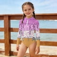 Afdoent Girls One Piece Swimsuits Kids Cute Ice Print Full Coverage ...
