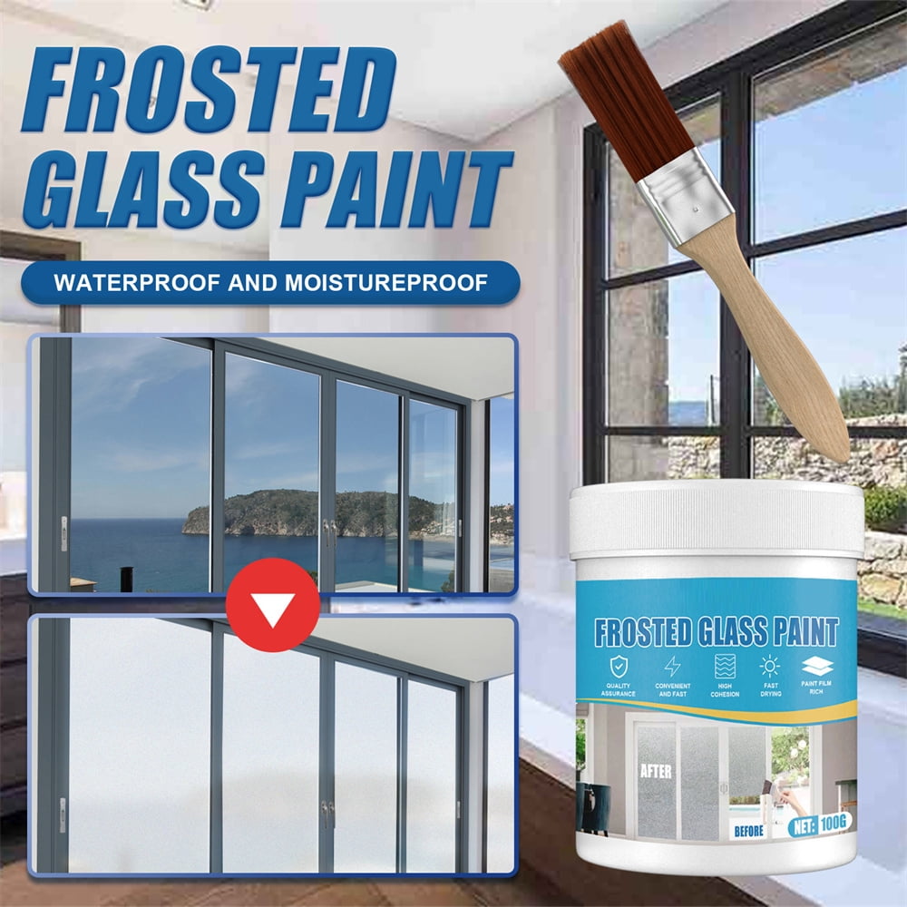 Privacy Window Glass Coating Paint Frosted Effect with Brush Waterproof ...