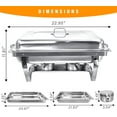 JSTUOKE 8QT Stainless Steel Chafing Dish Buffet Set with Fuel Holder ...