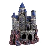 Penn Plax Large Magical Resin Castle - Blue Aquarium Decoration for ...
