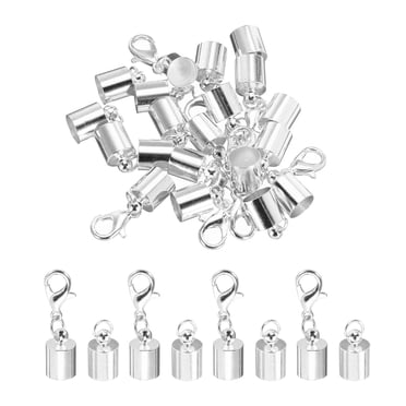 Uxcell Cord End Caps, 100Pcs 4x9mm Metal Spring Coil End Tips Crimp ...