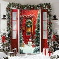 Euaioeiu Christmas Door Curtain with Santa Claus Design,Holiday Door ...