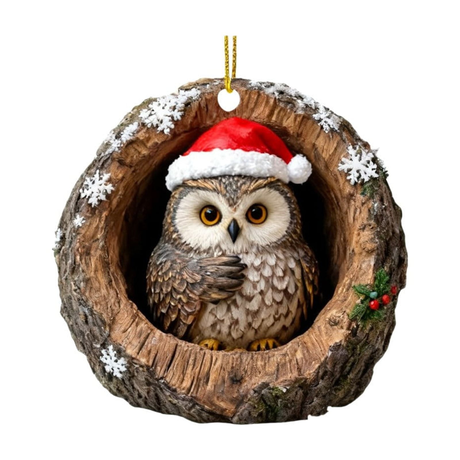 Click here for North Folk Christmas Animal Tree Ornaments Owl Dee... prices