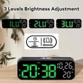 Digital LED Wall Clock Large LED Display Desk Alarm Clock Time ...