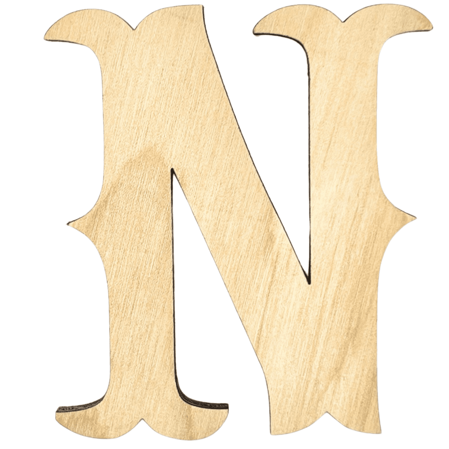 Krafty Supply 4" Tall Birch Plywood Letter N |1/4" Thick | Western ...