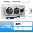 CADPXS Crawlspace Ventilation Fan 220 CFM Air Out, Crawlspace Fan Vent ...