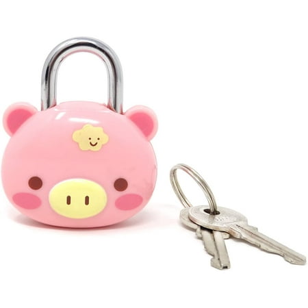 Cute Pink Pig Lock Padlock with Keys for Suitcases, Backpacks and ...
