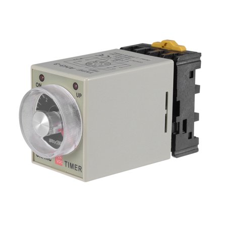 DC24V 6S 8 Terminals Range Adjustable Delay Timer Time Relay AH3-3 w ...