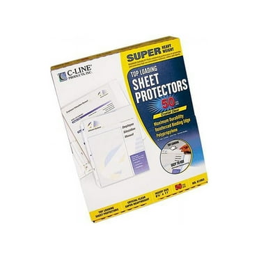 C-Line Traditional Polypropylene Sheet Protector, Heavyweight, 11 x 8 1 ...