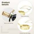 Gold Metal Single Bottle Wine Rack – Decorative Countertop Stand with ...