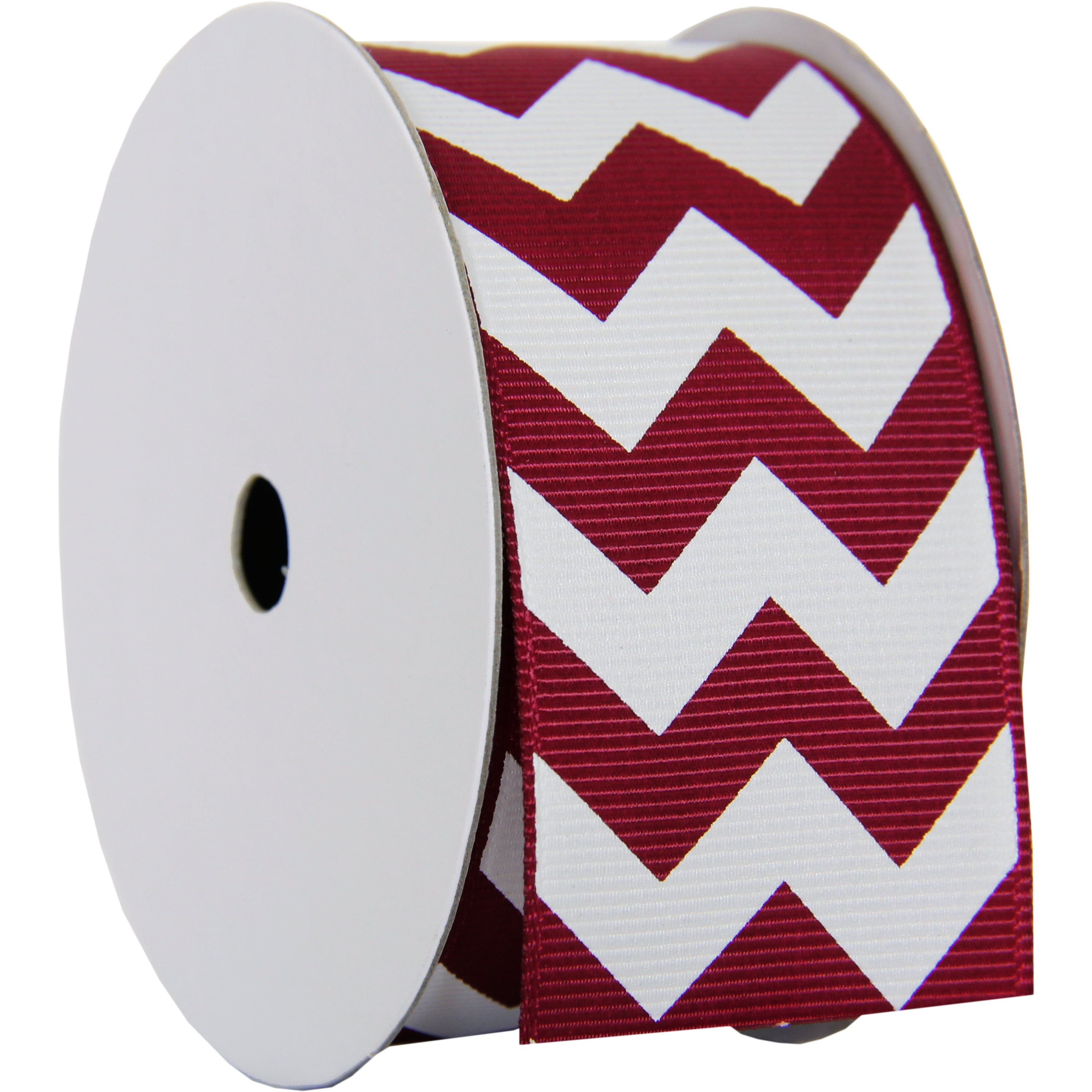 Grosgrain Chevron Ribbon by Threadart 1 1/2" - 5 Yards - Burgundy ...