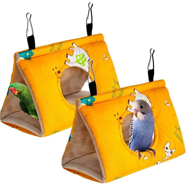Hongchun 2 Pieces Winter Warm Bird Bed Bird Hut Cage Bird Hammock for ...
