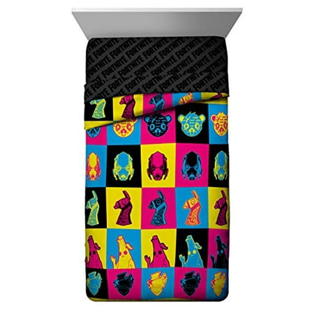 Jay Franco Fortnite Neon Warhol 5 Piece Full Bed Set - Includes ...