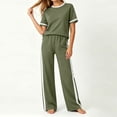 CBASIHI Womens Color Block Two Piece Outfits- Elastic Waist Short ...