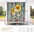 AUQ Fabric Sunflower Shower Curtains,Boho Shower Curtains for Bathroom ...