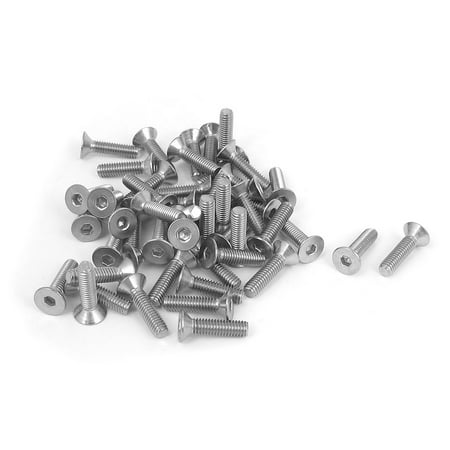 M4 x 16mm 304 Stainless Steel Hex Socket Countersunk Flat Head Screw Bolts 50PCS | Walmart Canada