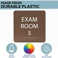 ADA CENTRAL SIGNS - 6" X6" Exam Room 5 Sign - ADA Compliant Tactile ...