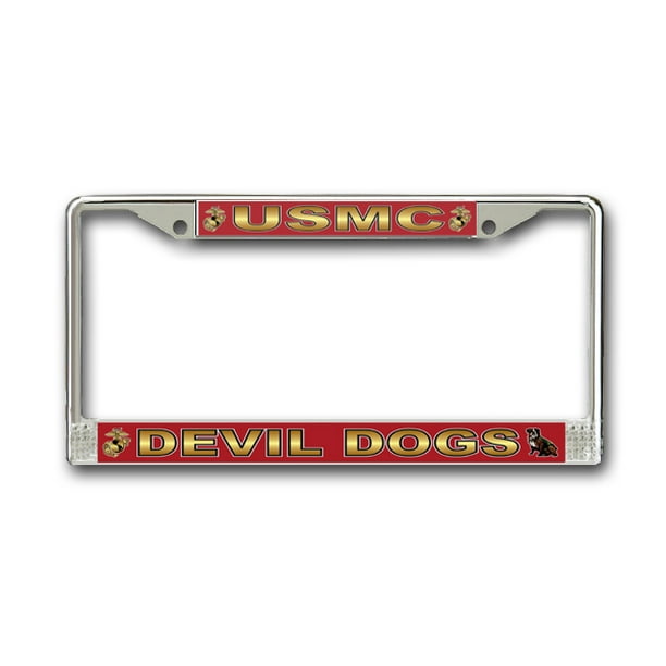 USMC 'Devil Dogs' License Plate Frame - Walmart.com - Walmart.com