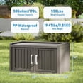 2-Tier Waterproof UV-Resistant Outdoor Shoe Storage Cabinet with ...