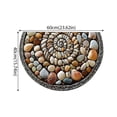 KRONDO Half Circle Door Mat Indoor Entrance Welcome, Washable Doormat ...