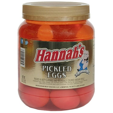 Hannah's Delicious Red Hot Pickled Sausages, Ready to Eat, 32 oz Jar ...