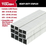 Hyper Tough Heavy Duty Staple Assortment 2000 Pieces for DIY and ...
