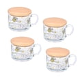 Temp-tations Set of (4) 16-oz Glass Mugs with Lids - Walmart.com