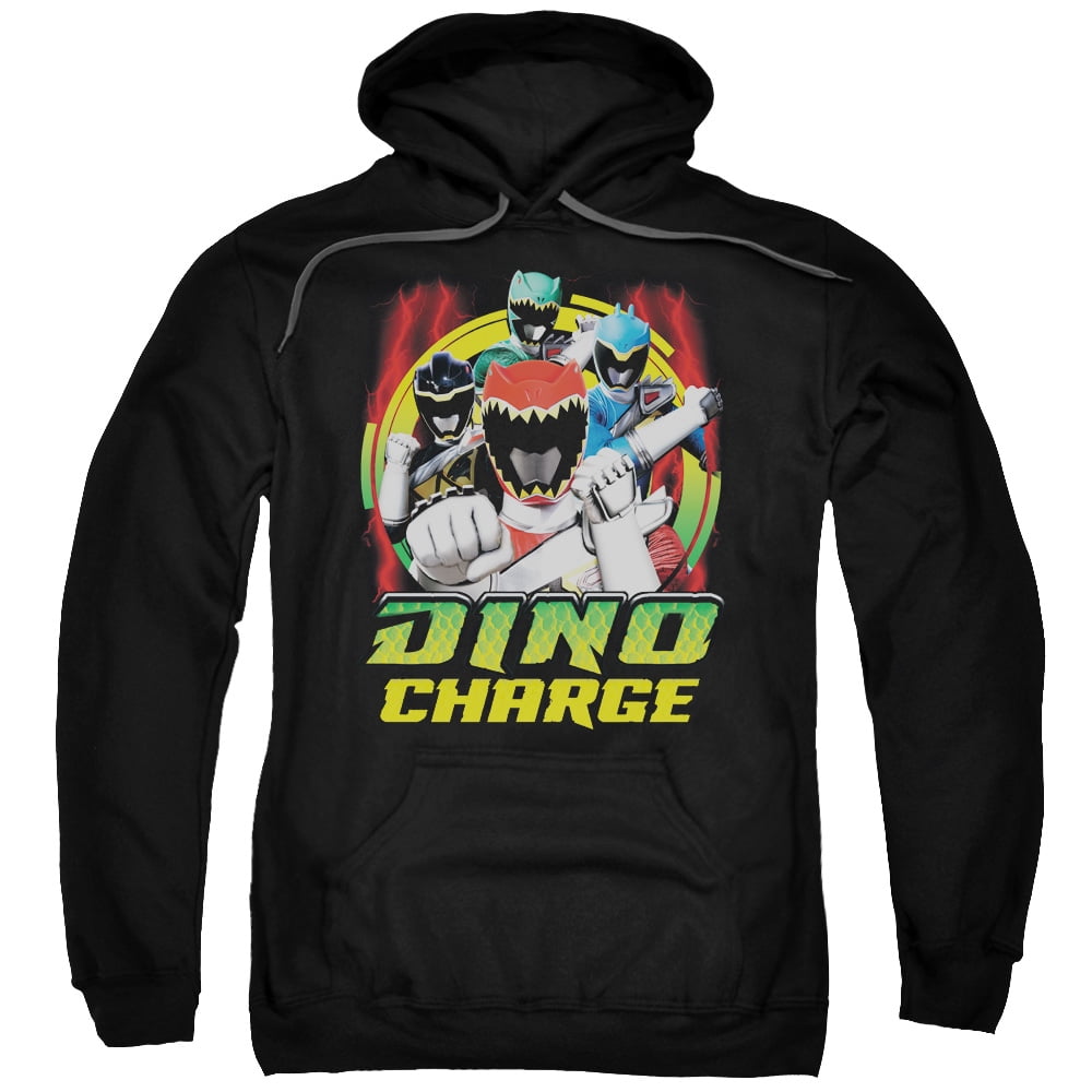 Power Rangers Dino Lightning Adult Pullover Hoodie Sweatshirt Black ...