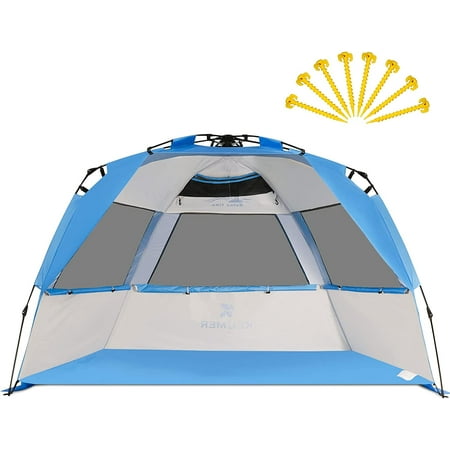 MSYMY Easy Set Up Instant Beach Tent with SPF UV 50+ Protection, Beach ...