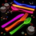 Exquisite Glow-in-the-Dark Neon Plastic Forks, 60-Pack, Heavy Duty for ...
