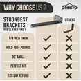 ORBETO Heavy Duty Floating Shelf Brackets 10 Inch Black Metal Holds 160 ...