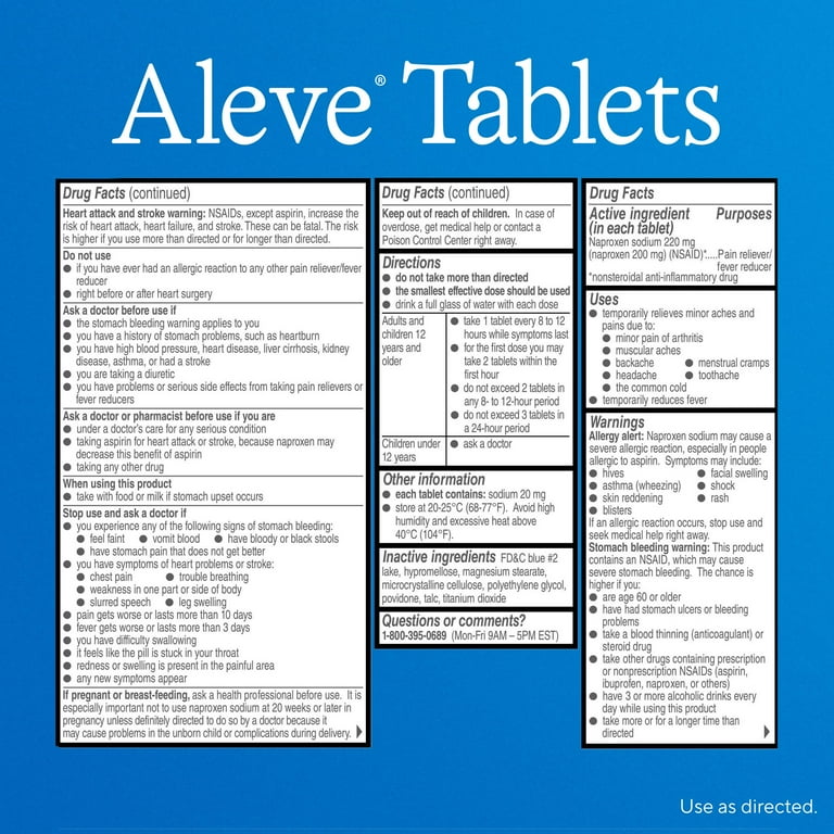 Aleve Label