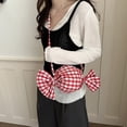 Portable Check Crossbody Bag Soft Fabric Shoulder Bag Great For Teens ...
