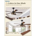 Lokivas 48in Farmhouse Ceiling Fan with Lights, 6-Speed, Remote Control ...