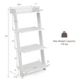 Costway 4-Tier Ladder Shelf Leaning Bookshelf with Anti-falling Baffle ...
