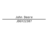 John Deere GY22387 PTO Cable E100 E110 E120 D110 D120 D130 X105 X125 ...