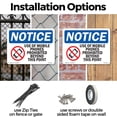 Use Of Mobile Phones Prohibited OSHA Notice Rigid Plastic Sign 24 Inch ...