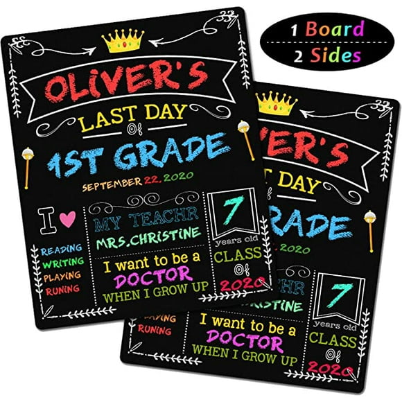 First Day School Chalkboard Reusable