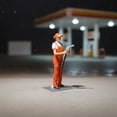 Lazsy 1:64 Gas Station Set Hand-Painted Gas Station Diorama DIY Model ...