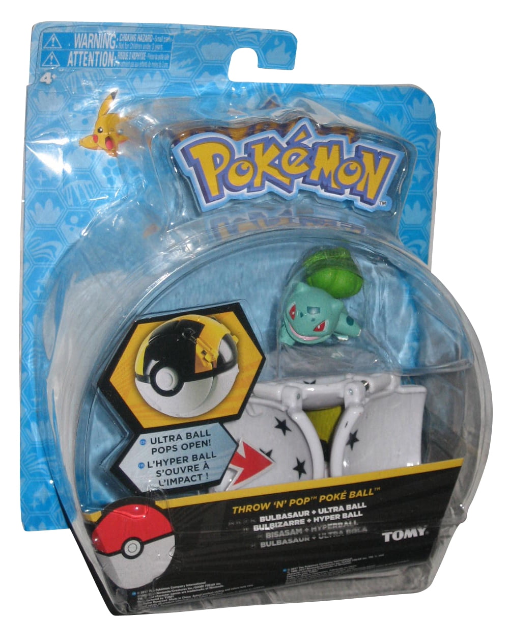 Pokemon Throw 'N' Pop Poke Ball Bulbasaur & Ultra Poke Ball (2017) Tomy ...