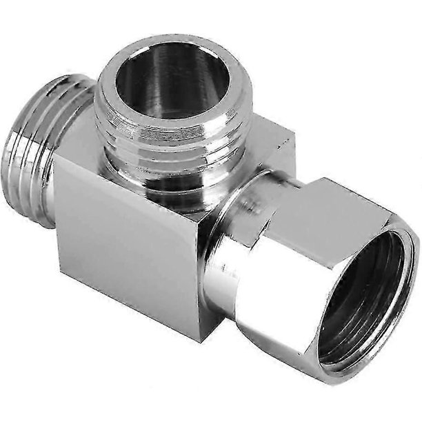 3 Way Diverter Chrome Brass 1/2 Inch Hose Fitting Tee T Shape Adapter ...
