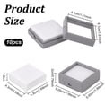 10 pc Square Acrylic Jewelry Storage Box with Window Visual Box Silver ...