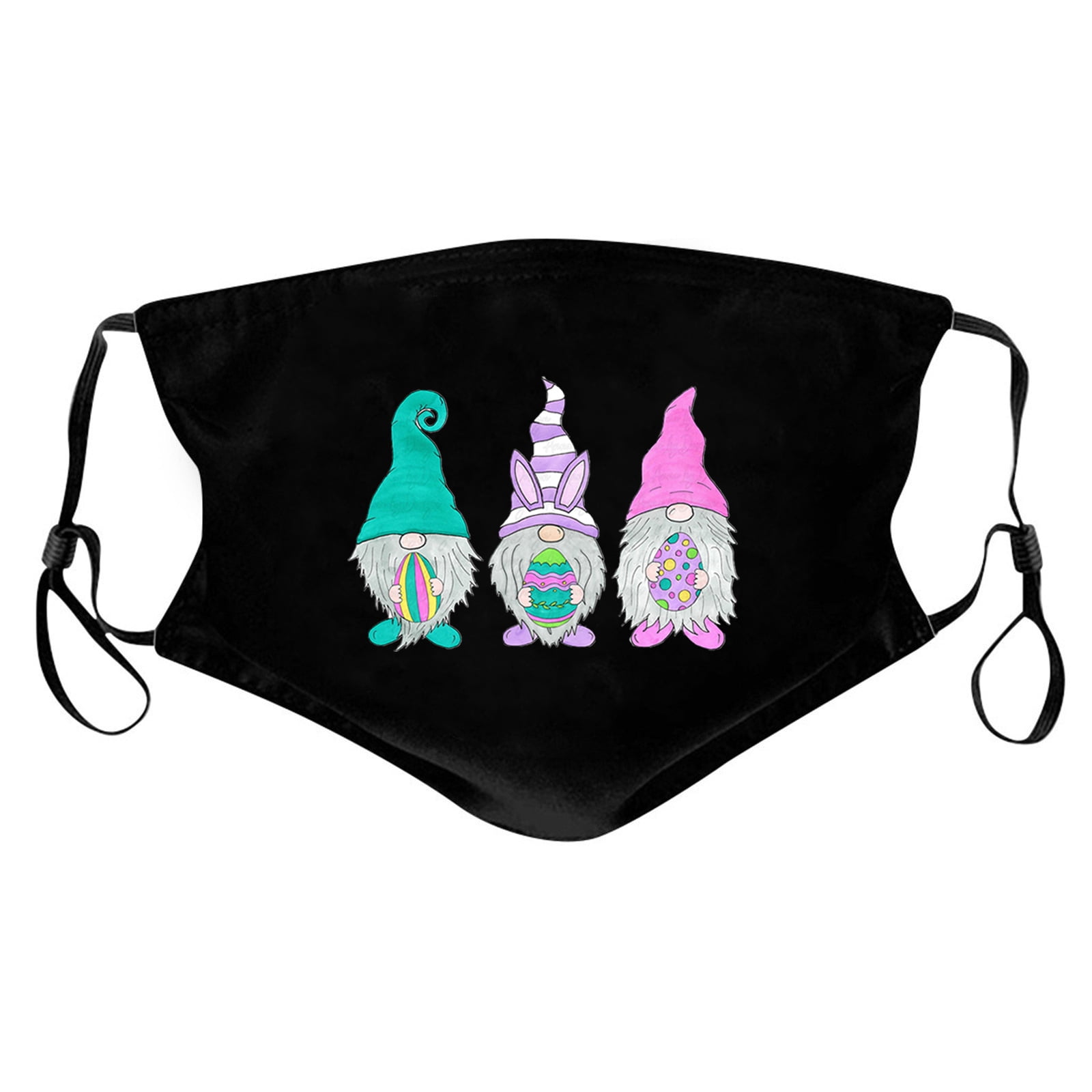 Puloru Men Women Easter Face Mask, Gnome Bunny Egg Print Anti-Dust ...