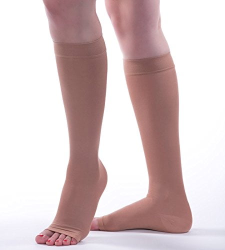 Allegro 20-30 mmHg Soft 253 Microfiber Knee High Compression Stockings ...