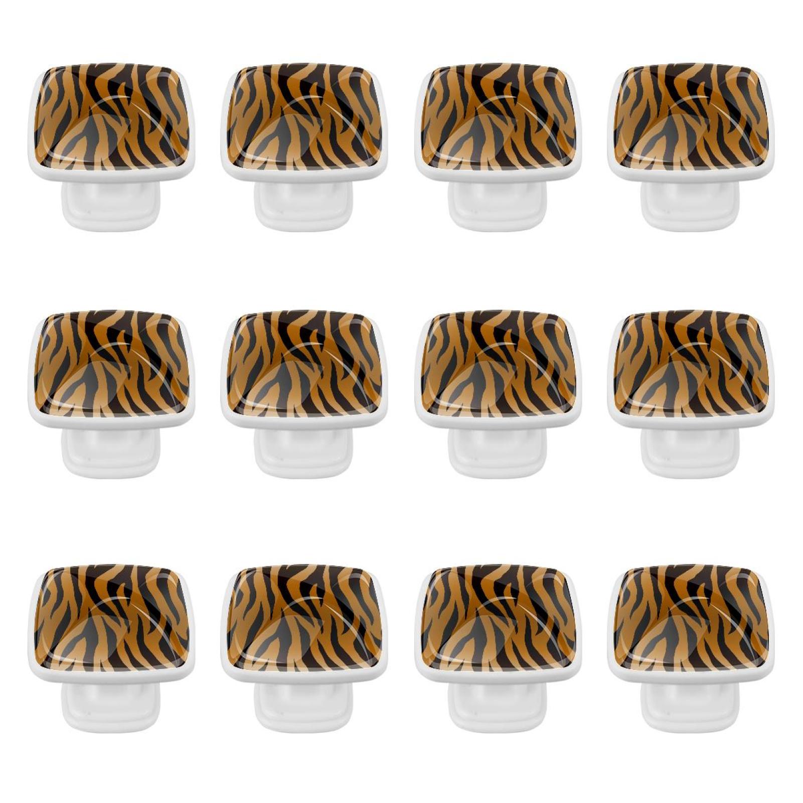 12 Pieces Drawer Pulls Handle Square Wardrobe Cabinet Tiger Skin ...